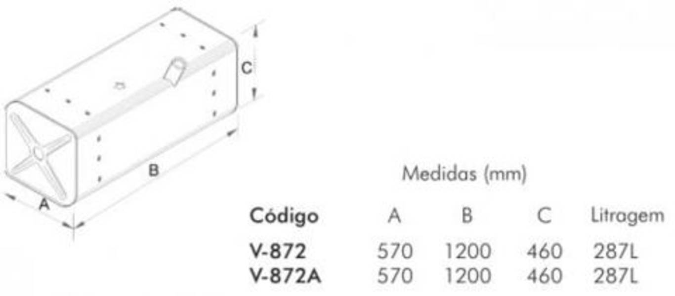 TANQUE VOLVO COMBUSTIVEL GALV /90 TQ253/V872 - FABBOF :: V872 - 107956