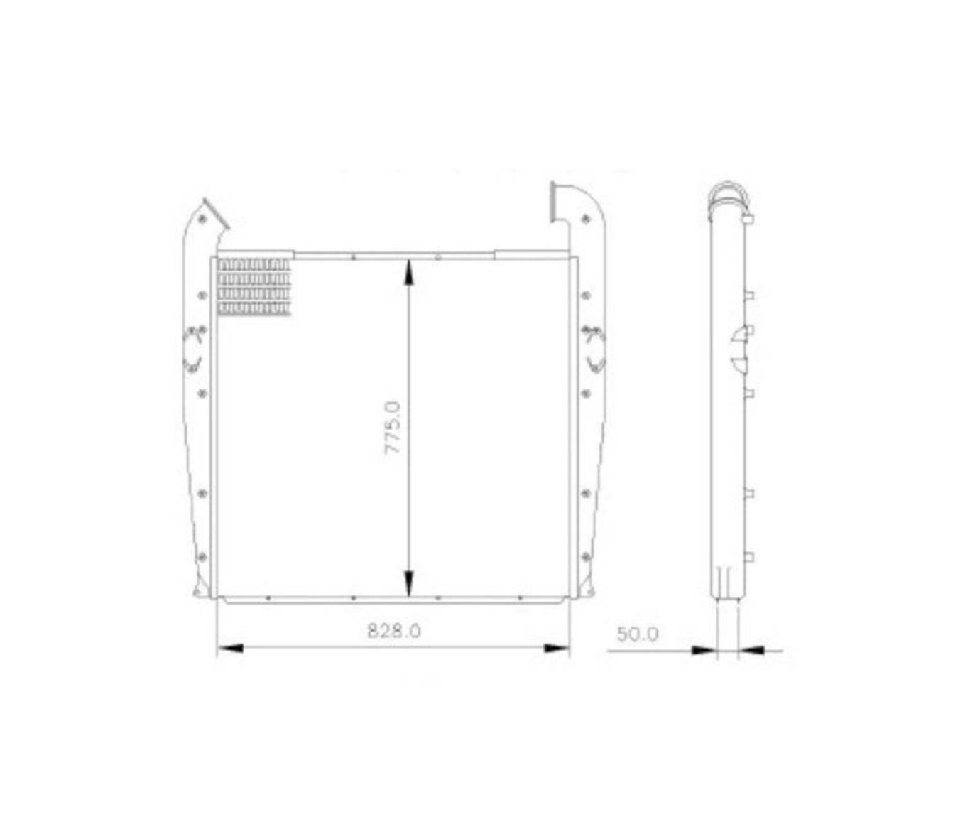 INTERCOOLER SCANIA T/R 114/124 SERIE4 - VISCONDE :: RV2697 - 124516