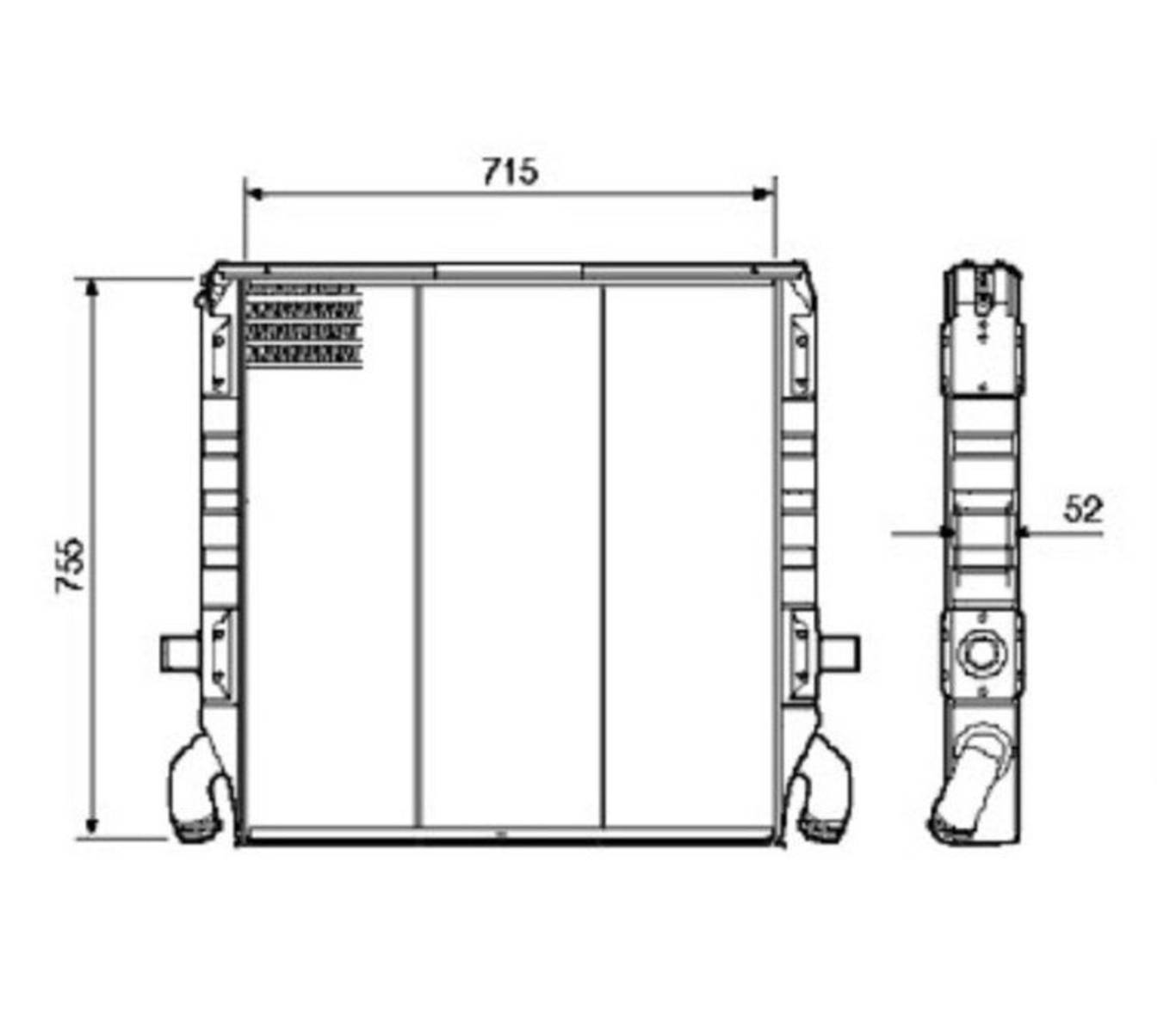 RADIADOR SCANIA T 112/113 ORIGINAL 3 CTM 12 - VISCONDE :: RV9331 - 15938
