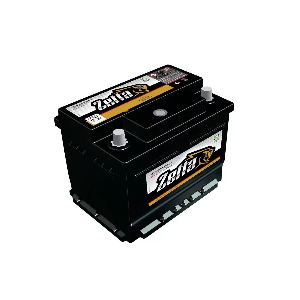 BATERIA 70 AMPER LADO DIREITO ZETTA - ZETTA :: Z70D - 301955