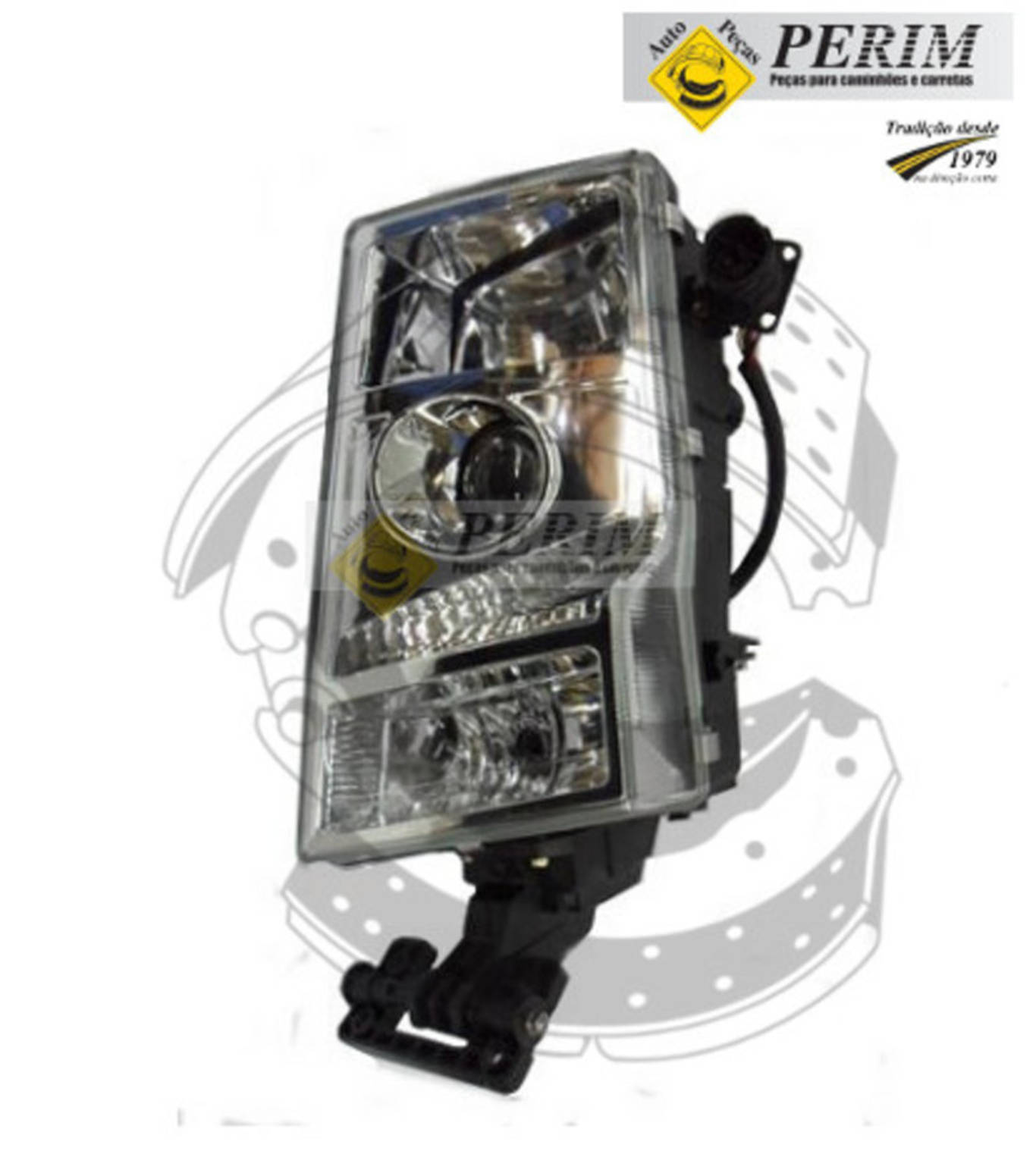 FAROL PRINCIPAL VOLVO FH/FM12 2004-2009 LADO ESQUERDO (CONECTOR REDONDO ...