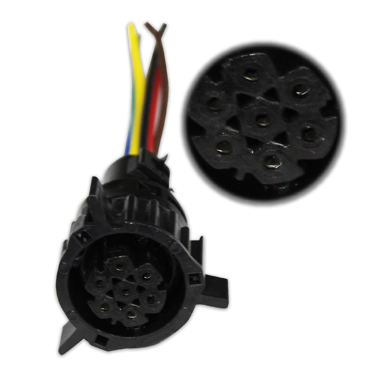 CONECTOR FEMEA UNIVERSAL 7 VIAS (REDONDO) - SOLUPARTS :: 50699002 - 328104