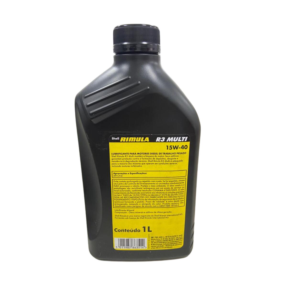 OLEO 15W40 RIMULA R3 MULTI CH4 1LT - SHELL :: 44421905 - 414876