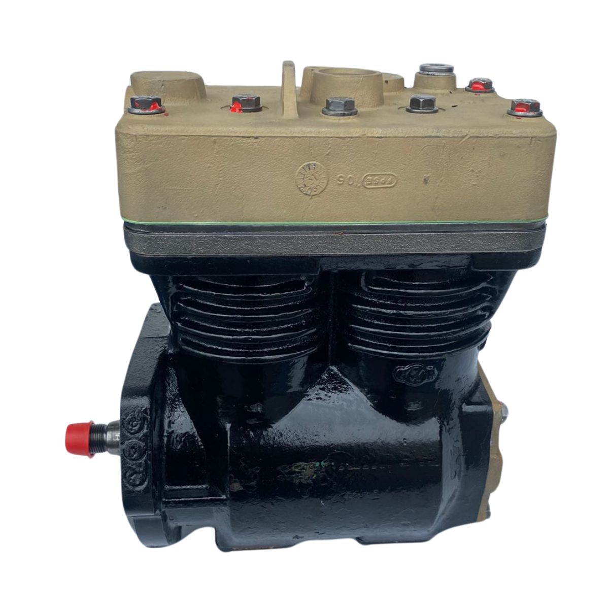 COMPRESSOR KNORR VOLVO FH12 2CIL REGULADOR - RECUPERADO :: K000229R - 85391
